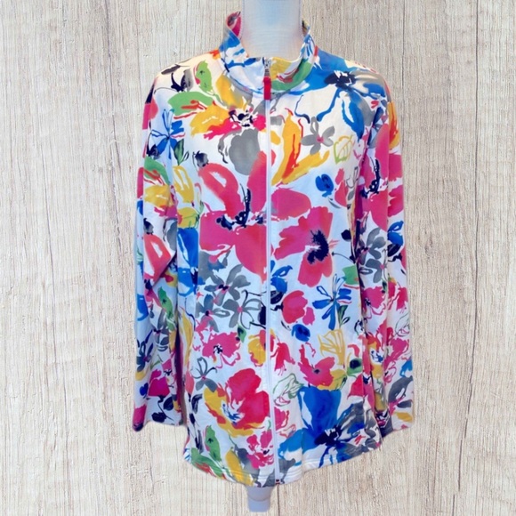 Units | Jackets & Coats | Units Floral Full Zip Jacket | Poshmark